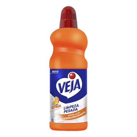 LIMPADOR LIMPEZA PESADA CITRUS VEJA FRASCO 1L GTIN EAN UPC