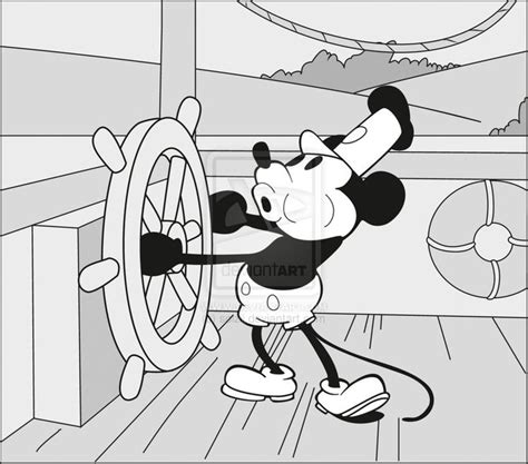 Mickey Mouse Steamboat Willie Vector By Solzii On Deviantart Mickey