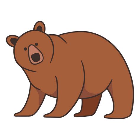 Farbstrich Des Grizzlybären PNG Und SVG Design Für T Shirts