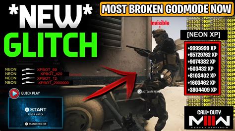 NEW MW3 MOST BROKEN XP GLITCH INVISIBLE GODMODE MAX RANK AFTER
