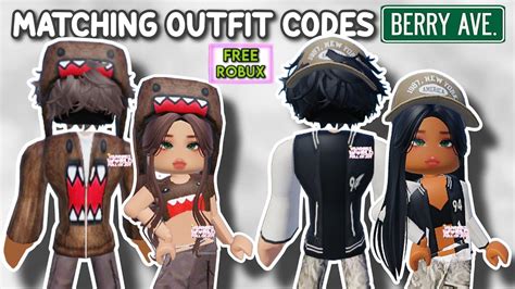 GIRL AND BOY MATCHING OUTFIT CODES FOR BERRY AVENUE AND BLOXBURG