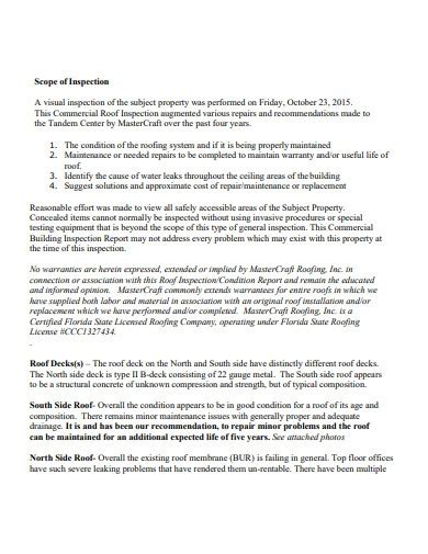 Roof Inspection Report 10 Examples Format How To Write PDF