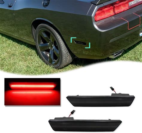 Amazon GTINTHEBOX 2PCS Smoked Lens Red LED Rear Bumper Side Marker