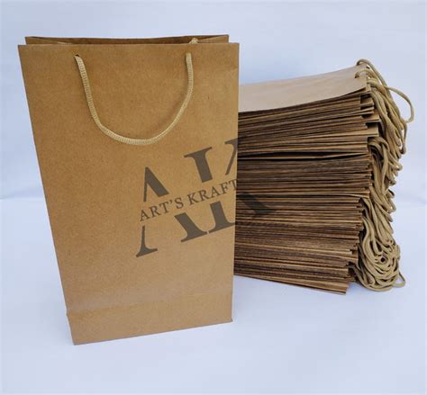 50 Sacolas Kraft m 36 5x21cmx10cm Delivery Comércio Festas