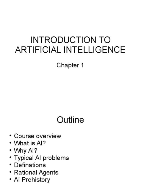 introduction to artificial intelligence pdf artificial intelligence intelligence ai