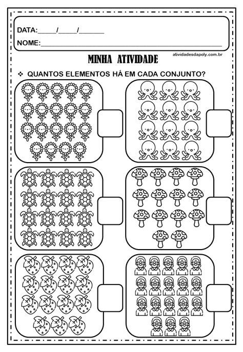 Atividades Numerais E Quantidades 10 A 19 Atividades Da Poly