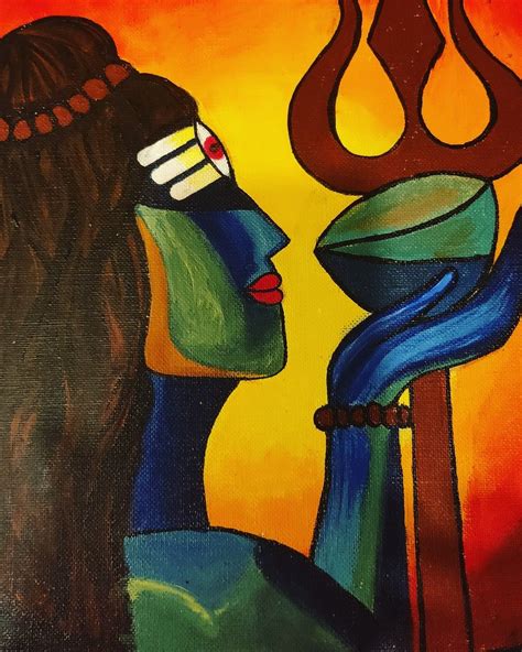 Lord Shiva In 2022 Painting Canvas Painting Art