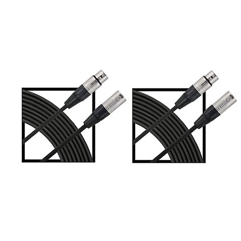 Livewire Essential XLR Microphone Cable 25 2 Pack Music Arts