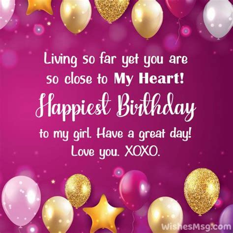 Long Distance Birthday Wishes For Girlfriend WishesMsg Birthday