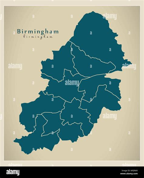 Birmingham Map Uk Stock Vector Images Alamy