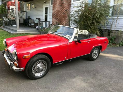 Fully Restored 1971 MG Midget Convertible Flame Red 1 3L Inline 4 4