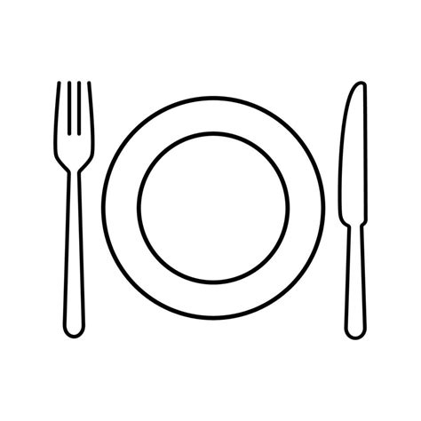 Plate Fork And Knife Icon 4791679 Vector Art At Vecteezy
