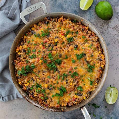 One Pan Mexican Beef And Rice Casserole Olivia S Cuisine