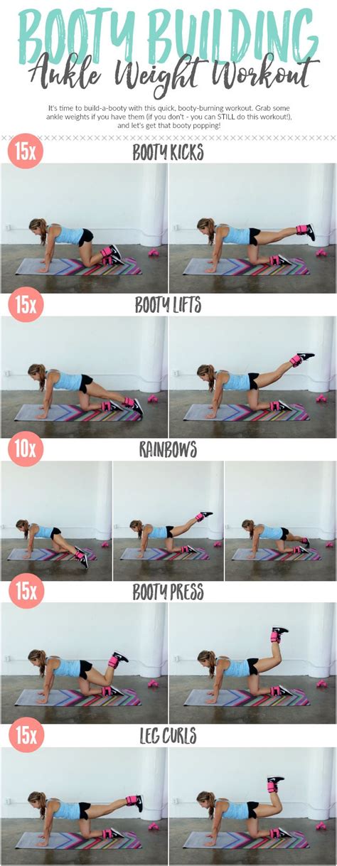 Booty Building Ankle Weight Workout Ankle Weight Exercises Glutes