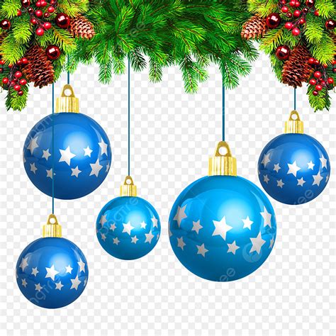 Bolas De Natal Azuis Penduradas Na Borda Png Bolas De Natal Bola De