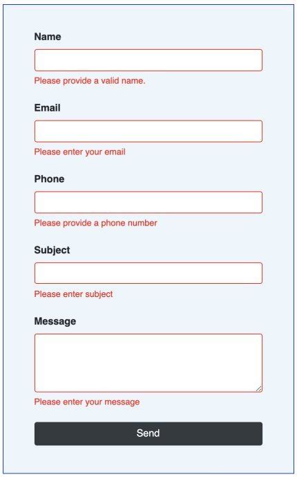 how to create and validate form in laravel 10