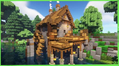 Minecraft How To Build A Water Mill Interior YouTube