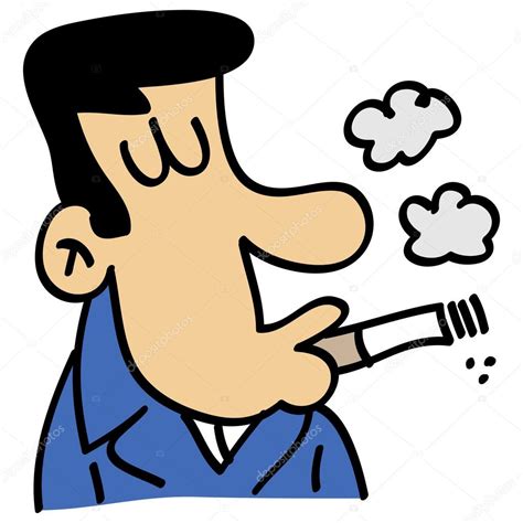 Hombre fumando Archivo Imágenes Vectoriales rubiocartoons 32314153