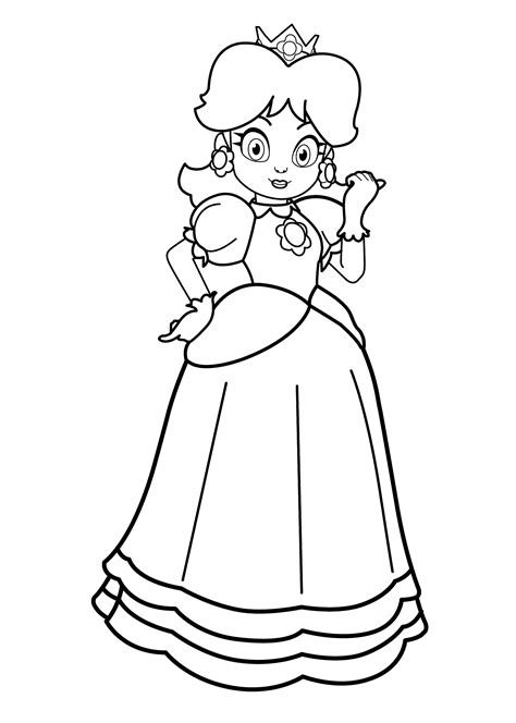 Super Mario Daisy Coloring Pages Coloring Home