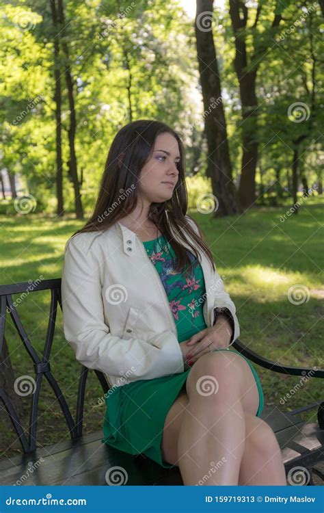The Guy With The Girl On Bench The Concept Of Aggression In A Relationship Scandal In The