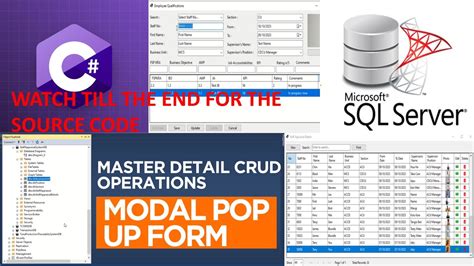C WinForms With SQL Server Master Detail Modal Popup CRUD Operations