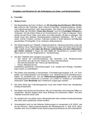 Ausfüllbar Online Vorgaben und Hinweise fr Anfertigung von Haus