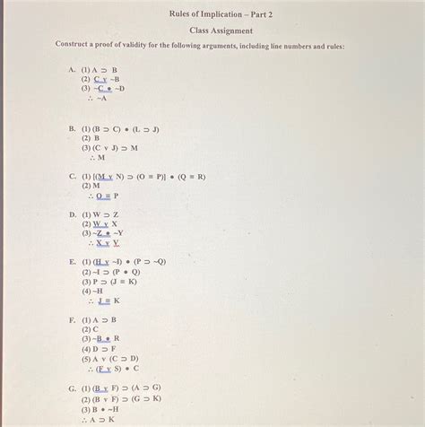 [solved] construct a proof of validity for the following arguments course hero