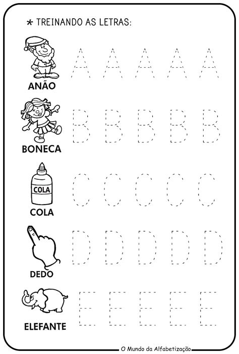 Atividades para Alfabetização Alfabeto Pontilhado Mundinho da