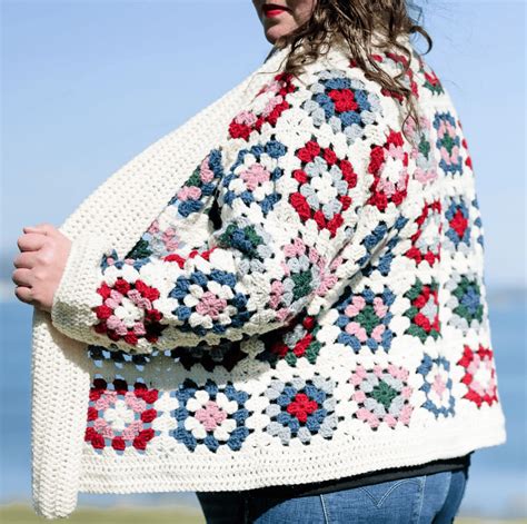 35 Flattering Crochet Granny Square Cardigan Patterns Ideal Me