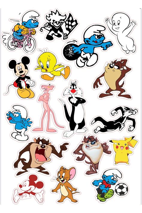 sticker Çizgi Film Karakterleri A4 Çıkartma Fiyatı Yorumları Trendyol