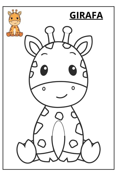 A Cartoon Giraffe Sitting On The Ground