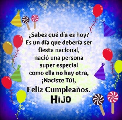 10 Fabulosas Tarjetas De Feliz Cumpleaños Para Un Hijo Portal De