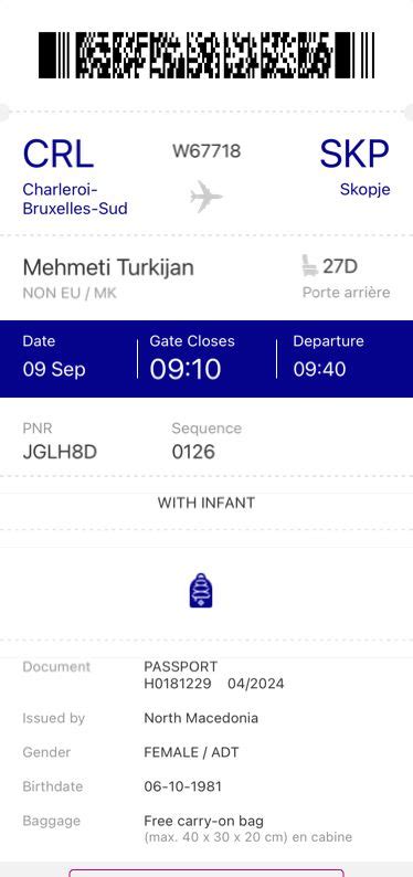 Une carte d embarquement Wizz Air vous a été envoyée par e mail pour le