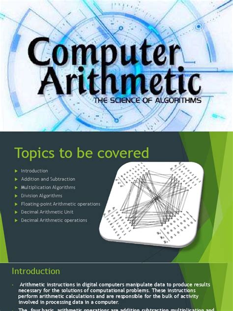 computer arithmetic 1 pdf arithmetic subtraction