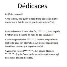 7 exemples de dédicace pour mémoire word et pdf Mémoire de master