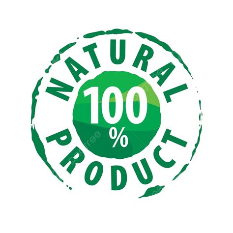 Logo Vektor Bulat Untuk 100 Produk Alami Produk Alam Vektor Bisnis