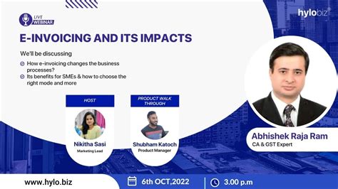 All About E Invoicing Under Gst And It S Impact On Smes Webinar Youtube