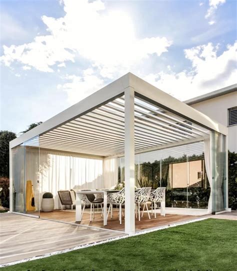 Garden Adjustable Outdoor Gazebo Customized Modern Bioclimatic