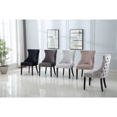 Lot de 2 Chaises de salle à manger contemporain avec capitonnage à l