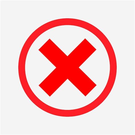 Premium Vector Cross Check Symbol