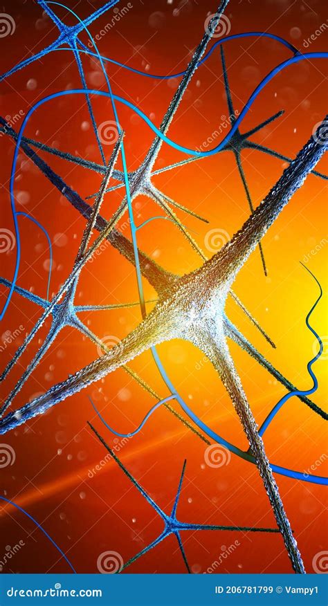 Microscopic View Of The Synapses Brain Connections Neurons And