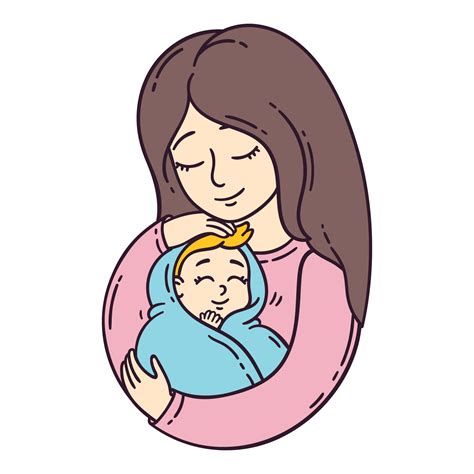 madre y su bebé 2143252 Vector en Vecteezy