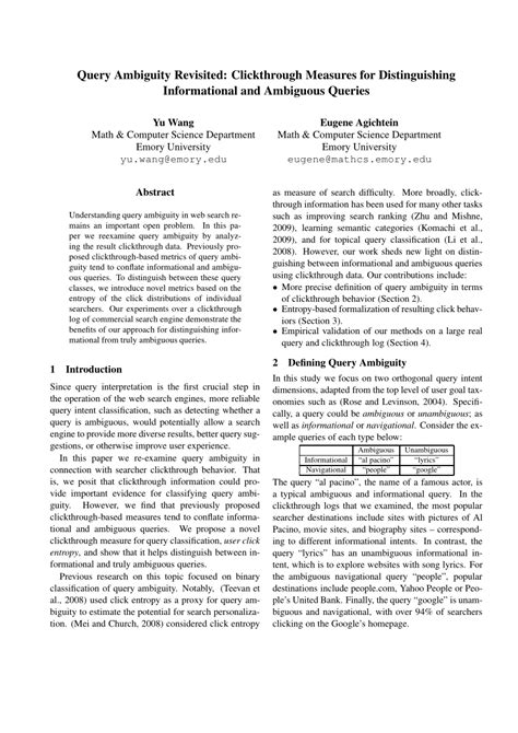 pdf query ambiguity revisited clickthrough measures for distinguishing informational and