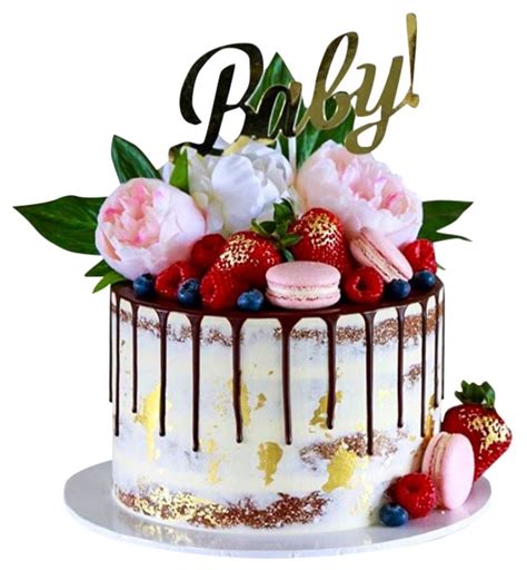 Floral Berries Naked Cake