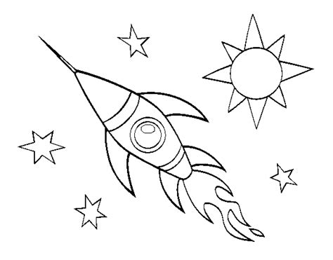 Disegno Di Un Razzo Aerospaziale Da Colorare Acolore