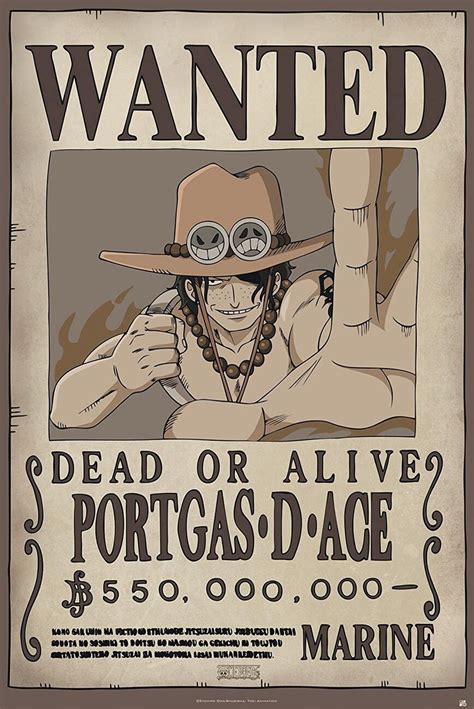 One Piece Wanted Posters Ace