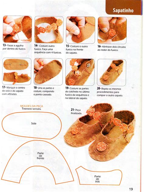 Atelier Giovanna Giovanni Sapatinho de Feltro para bebês Passo a