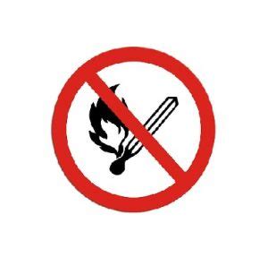 No Naked Flame Danger Sign Sticker Timbble Solutions