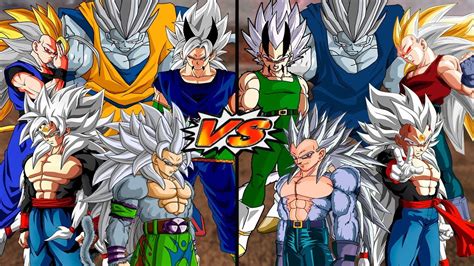 Todas Las Transformaciones De Goku Af Vs Todas Las Transformaciones De