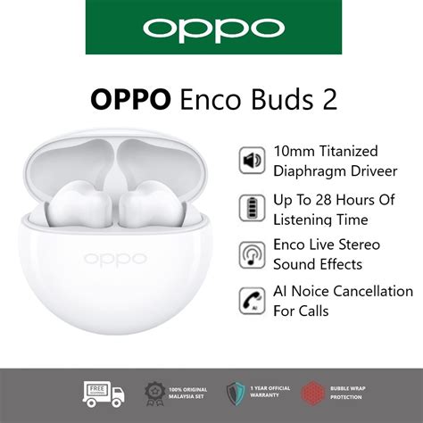 OPPO Enco Buds 2 Enco Buds L 2 True Wireless Earphones Bluetooth 5 2